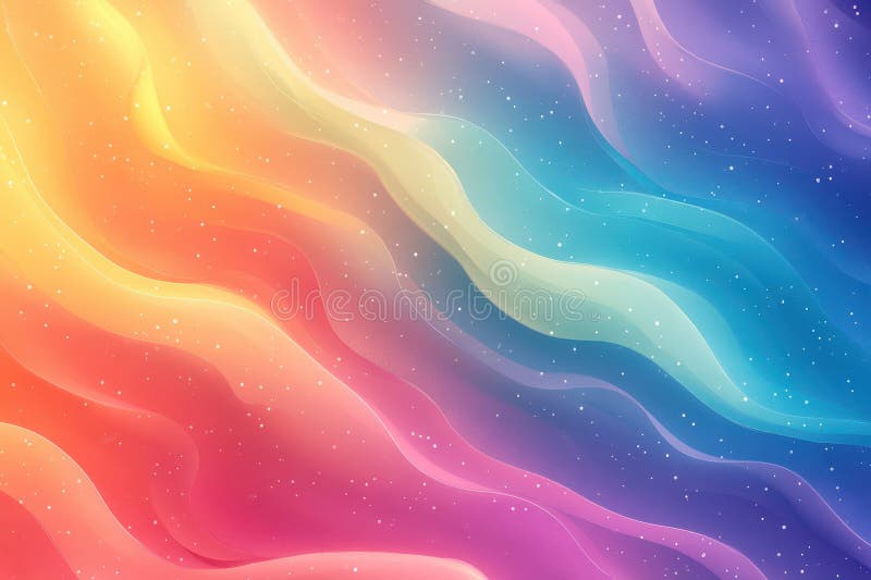 Abstract Colorful Geometric Wave Shapes and Fluid Design Elements ...