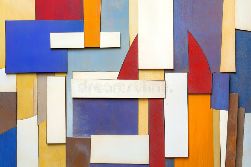 Abstract Colorful Geometric Wooden Panel Background Texture Modern Art ...