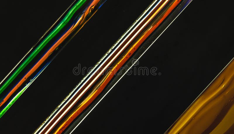 Abstract Colorful Glass Fusing Stripes Pattern Over Black Background ...