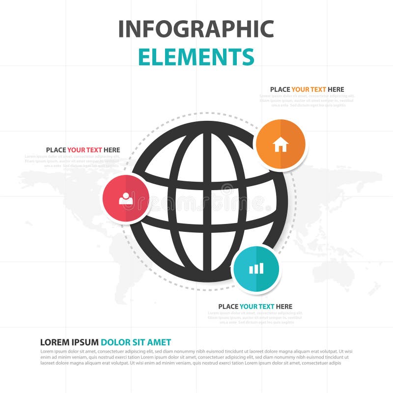 Abstract Colorful Global Business Infographics Elements, Presentation ...