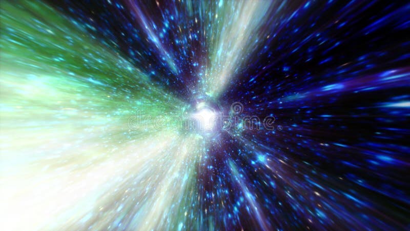 3d Render Interstellar Light Tunnel 80s Style Retro. Stock Video ...
