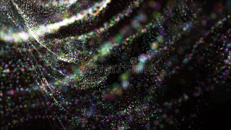 Abstract Colorful Glow De-focus Light Trail with Multi-color Particles ...