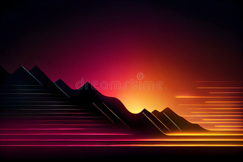 Abstract Colorful Glow Line Background Stock Illustration ...
