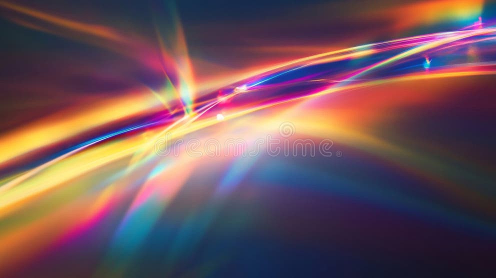 Abstract Colorful Glowing Light Waves Background Stock Illustration ...
