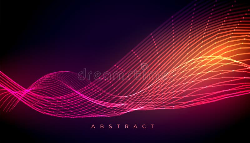 Abstract Colorful Glowing Wave Wallpaper Background Design Stock Vector ...