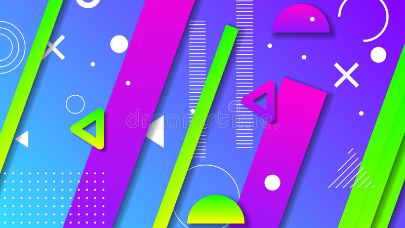 Abstract Colorful Gradient Background with Color Geometric Figures ...