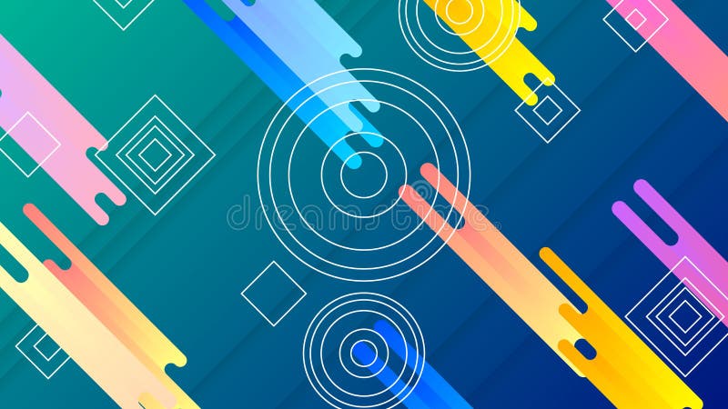 Abstract Colorful Gradient Background with Color Geometric Figures ...