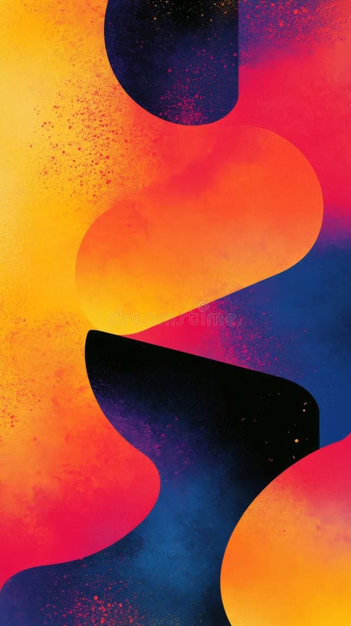 Abstract Colorful Gradient with Bold Shapes Stock Image - Image of ...