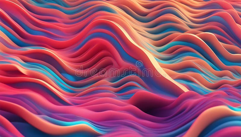Abstract Colorful Gradient 3d Wave Background Wallpaper Stock ...