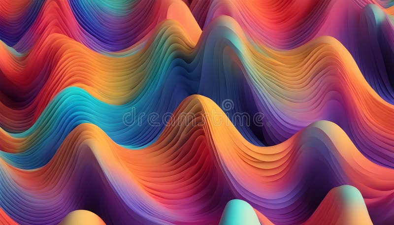Abstract Colorful Gradient 3d Wave Background Wallpaper Stock ...