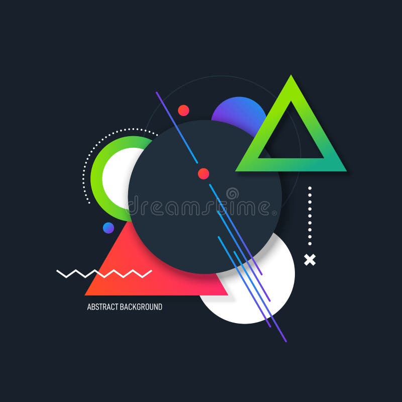 Abstract Colorful Gradient Geometric Shape Background Stock ...