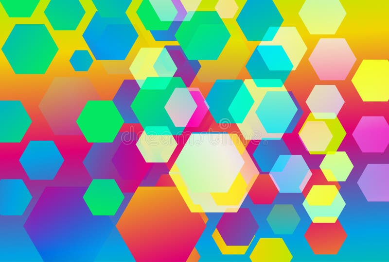 Abstract Colorful Gradient Hexagon Background Vector Image Beautiful ...