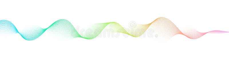 Abstract Colorful Gradient Smooth Wave on a White Background. Dynamic ...