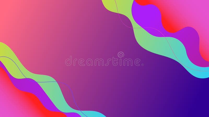 Abstract Colorful Gradient Wave Line Frame Background Illustration ...