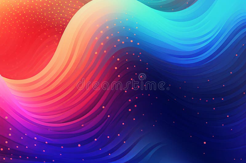Abstract Colorful Gradient Wavy Shapes Background, Vibrant 3d Render ...