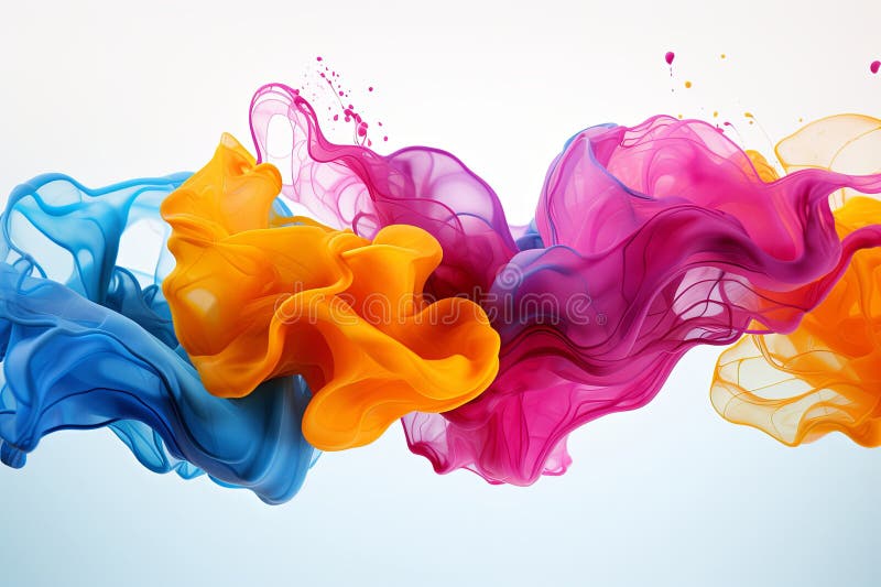 Abstract Colorful Gradient Wavy Shapes Background, Vibrant Splash 3d ...