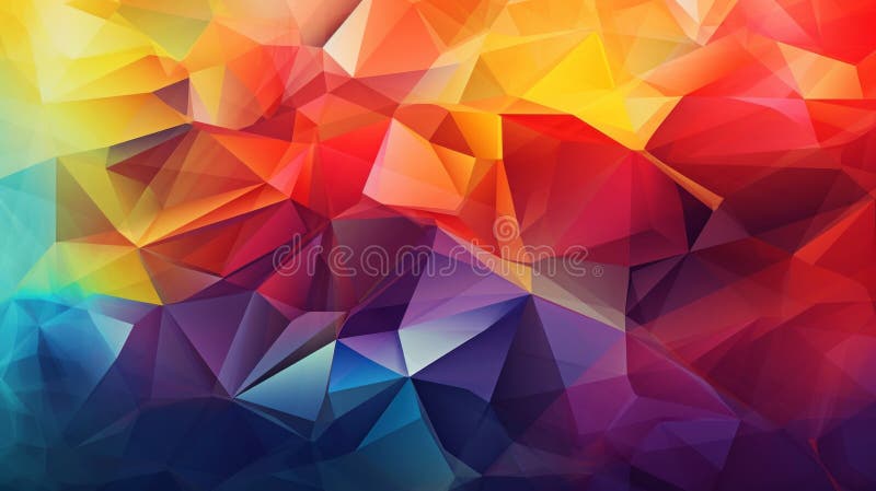 Abstract Colorful Gradients 2D Low-poly Background Stock Illustration ...