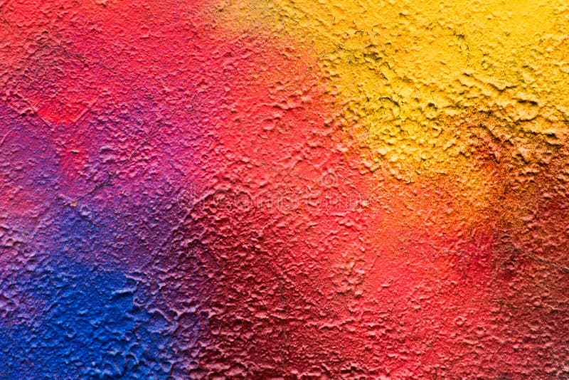 Abstract Colorful Graffiti on Plaster. Stock Image - Image of blue ...