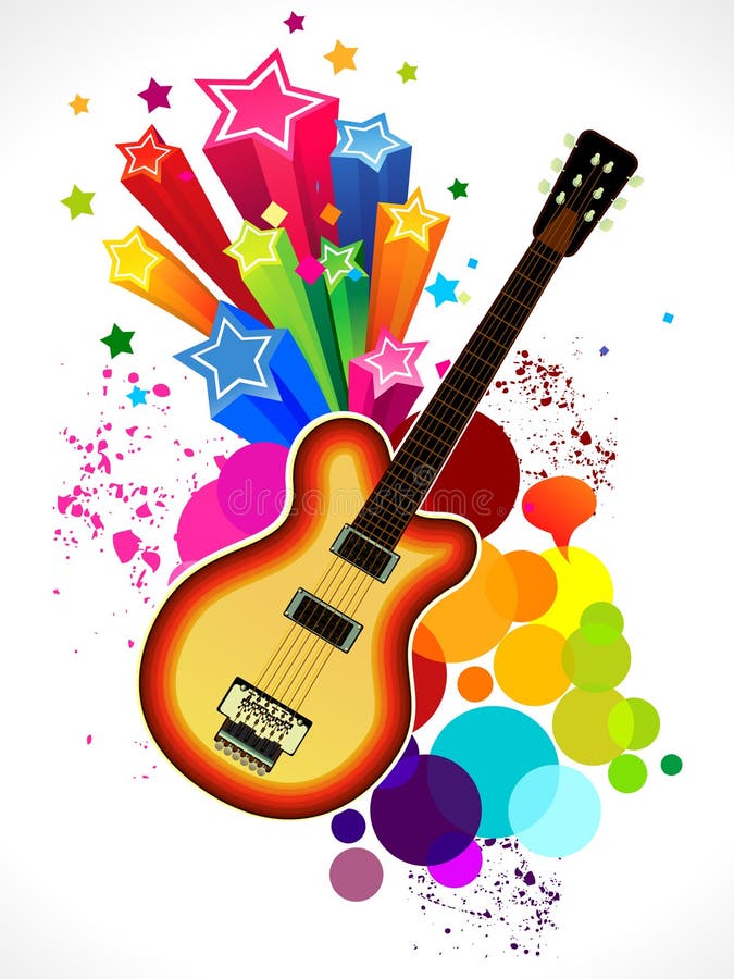 Abstract Colorful Guitar Background Stock Vector - Illustration of ...