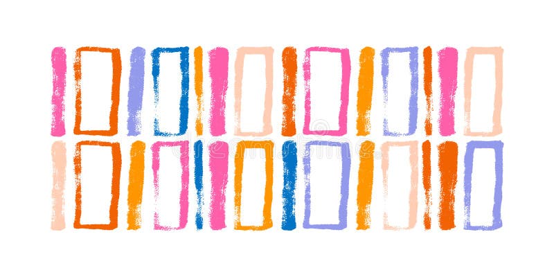 Abstract Colorful Hand Drawn Rectangular Frames in Seamless Pattern ...