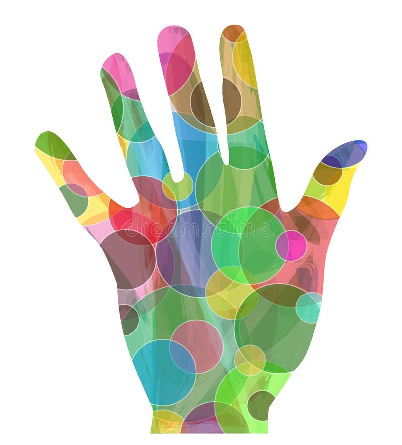 Abstract colorful hand stock vector. Illustration of person - 42478881
