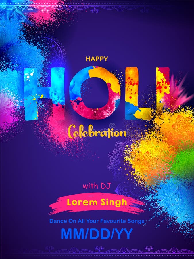 Abstract Colorful Happy Holi Background Card Design for Color Festival ... Abstract Colorful Happy Holi Background Card Design for Color Festival ...