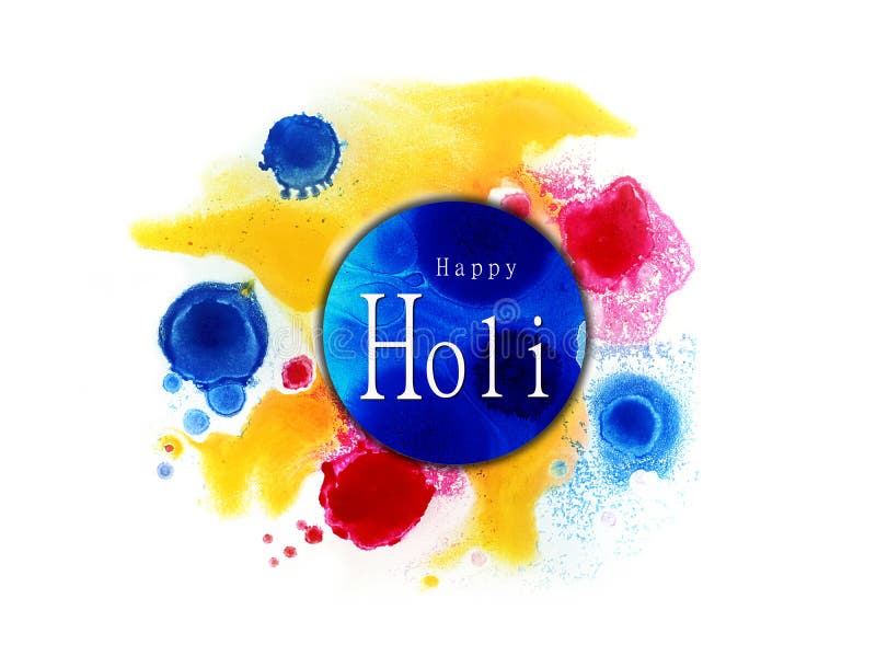 Abstract Colorful Happy Holi Background Elements for Card Design ...