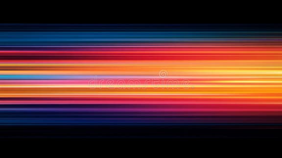 Abstract Colorful Horizontal Lines Dynamic Speed Art Stock Illustration ...