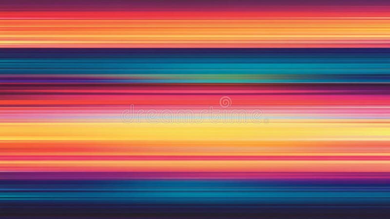 Abstract Colorful Horizontal Stripes Design Stock Illustration ...