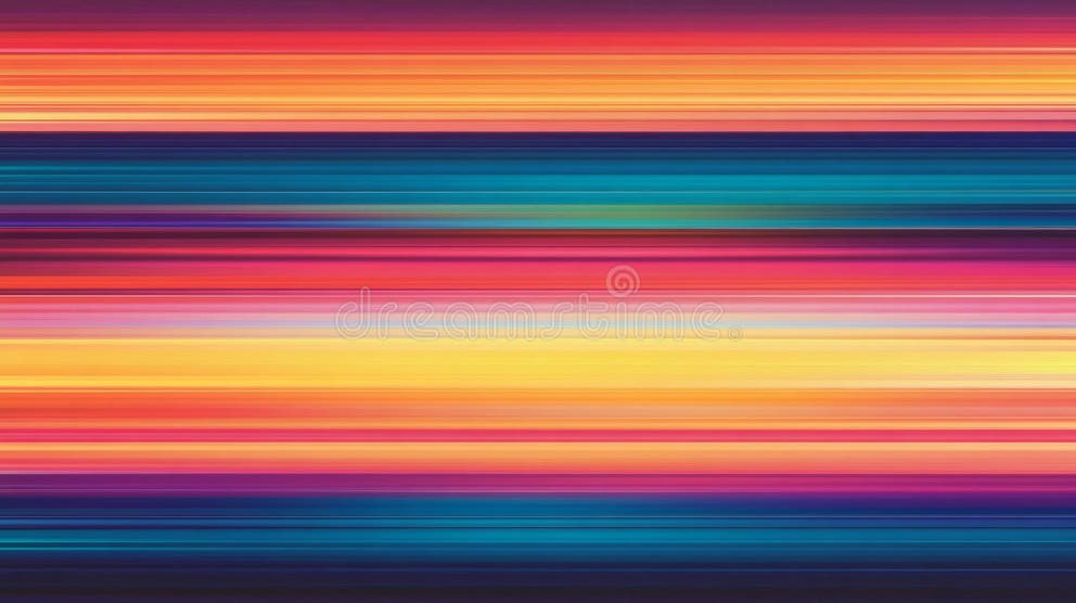 Abstract Colorful Horizontal Stripes Design Stock Illustration ...