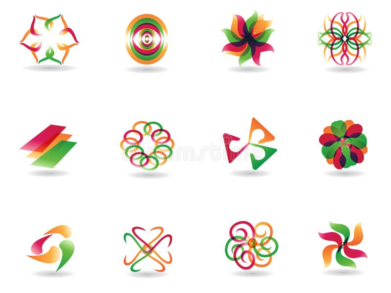 Abstract colorful icons stock vector. Illustration of ellipse - 22308058