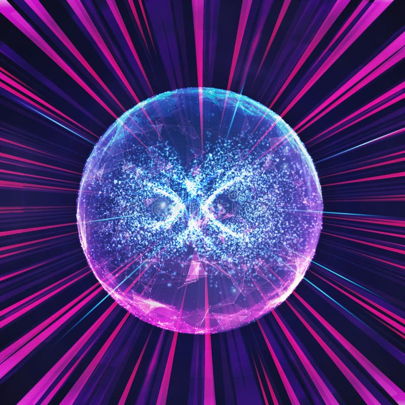 Abstract Colorful Infinity Energy Ball In A Multicolored Beams Of Light ...