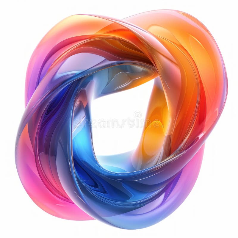 Abstract Colorful Infinity Loop Design with Fluid Shapes Stock Image ...