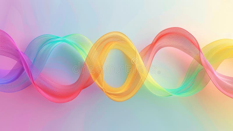 Abstract Colorful Infinity Loop on Pastel Gradient Background Stock ...