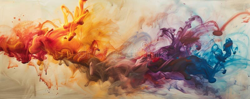Abstract Colorful Ink Diffusion in Water Stock Image - Image of ...