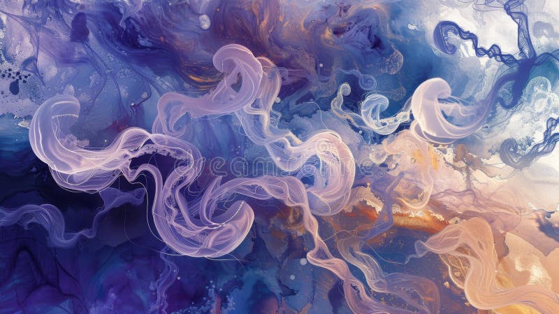 Abstract Colorful Ink Swirls in Water Stock Photo - Image of texture ...