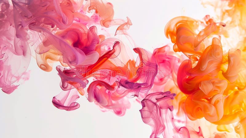 Abstract Colorful Ink Swirls in Water Stock Image - Image of contrast ...