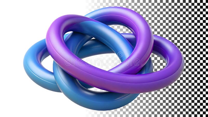 Abstract Colorful Intertwined Shape, Representing Complexity Png ...