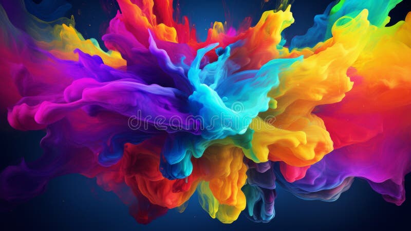 Abstract Colorful 4K Wallpaper AI Generated Stock Illustration ...