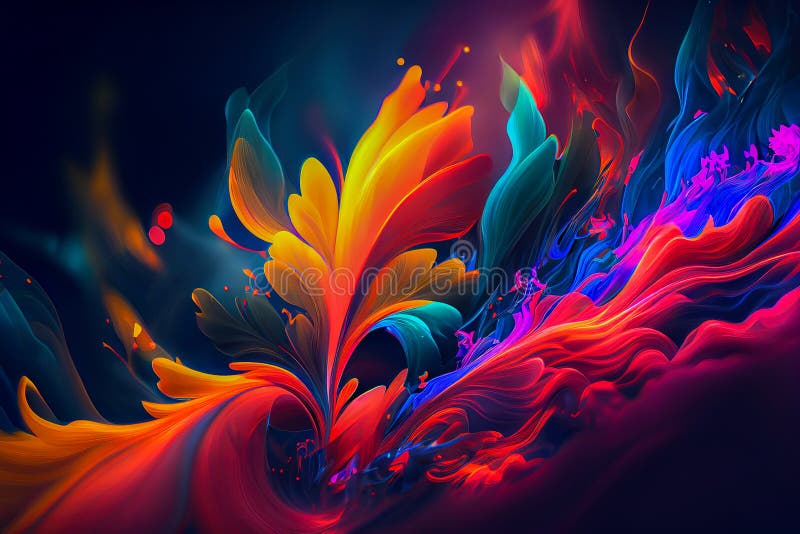 Abstract Colorful 4k Wallpaper. 3d Illustration Stock Illustration ...