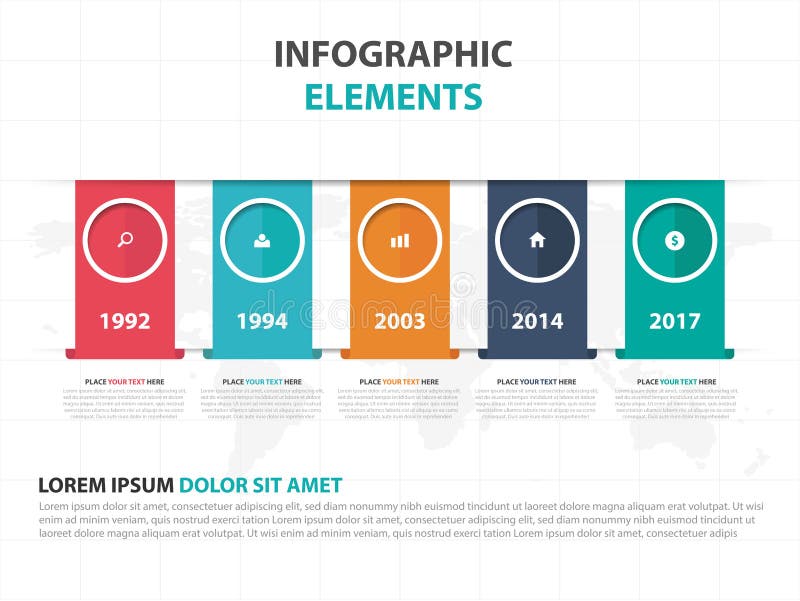 Abstract Colorful Label Business Timeline Infographics Elements ...