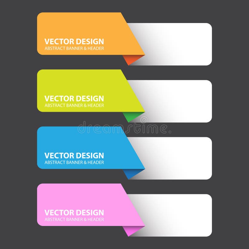 Vector Work, Infographic Banner for Creative Work Stock Vector ...