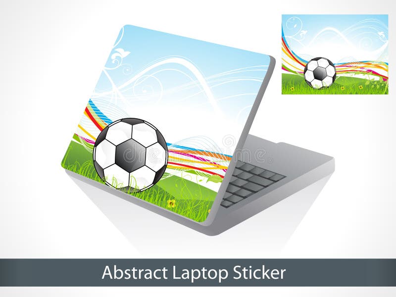 Abstract Colorful Laptop Sticker Stock Vector - Illustration of ...