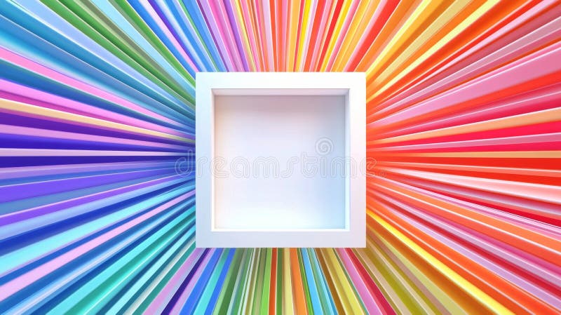 Abstract Colorful Layered Background with a Blank Rectangular Space for ...