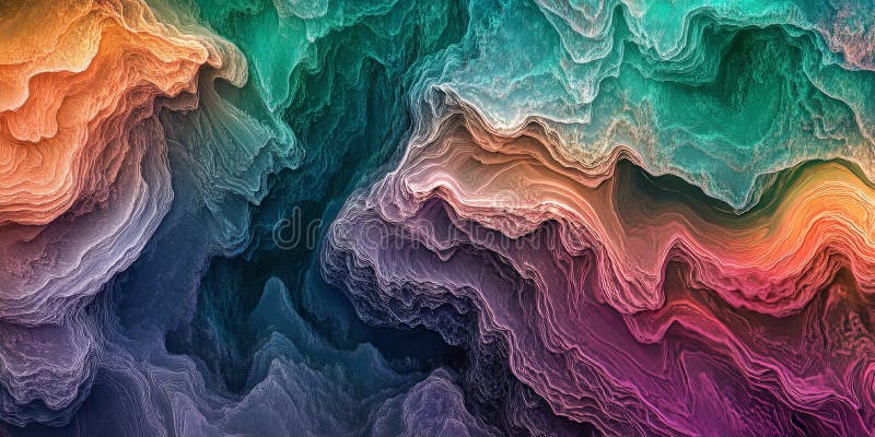 Abstract Colorful Layered Texture with Vibrant Gradient Patterns in a ...
