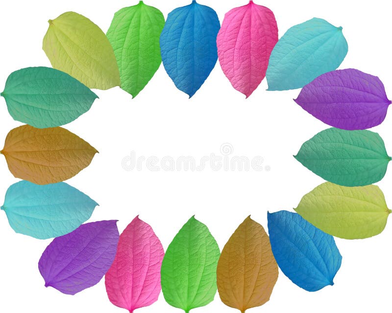 Abstract Colorful Leaves Border Frame Stock Photo - Image of frame ...