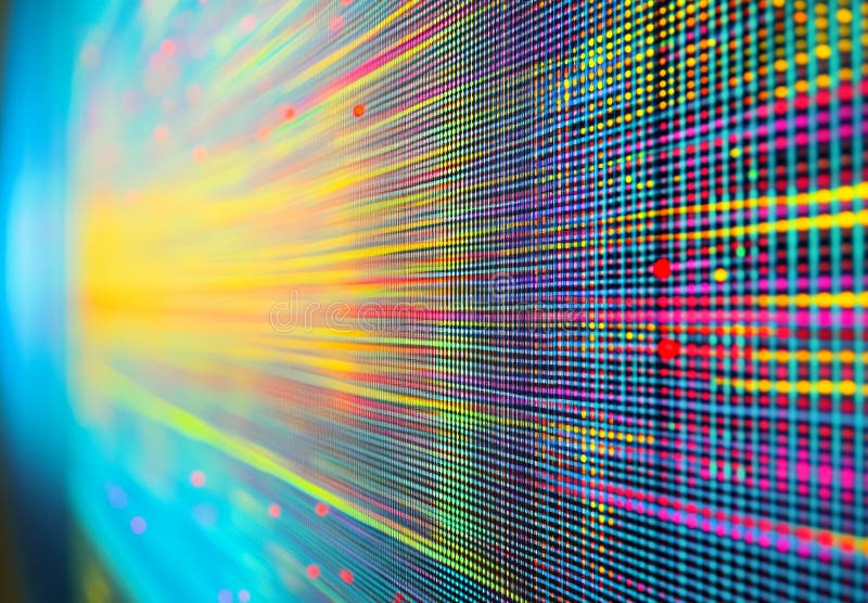 Abstract Colorful LED Screen Digital Art Background High Quality Image ...