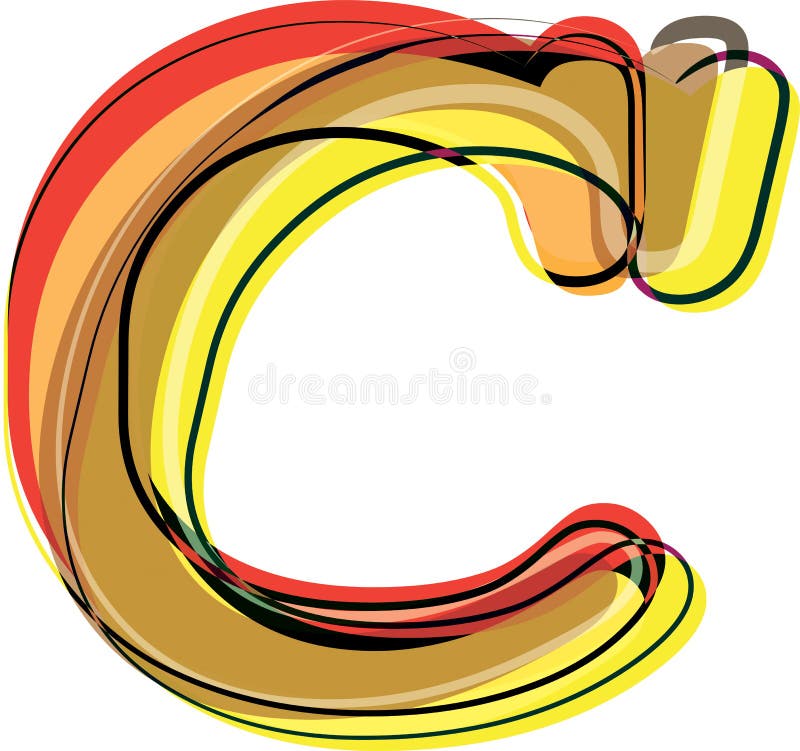 Abstract Colorful Letter C stock vector. Illustration of artistic ...
