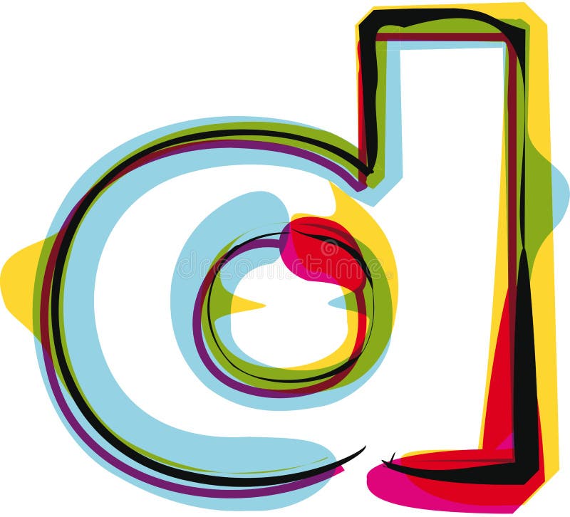 Abstract colorful Letter d stock vector. Illustration of capital ...