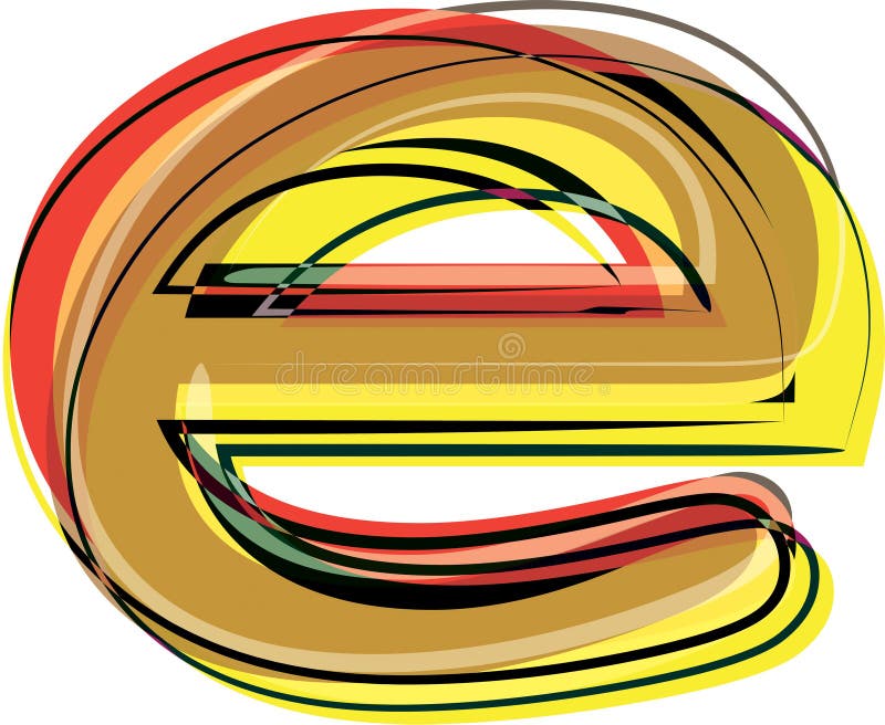 Abstract Colorful Letter e stock vector. Illustration of abstract ...